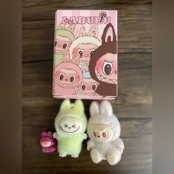 Accessories | Labubu Pink And Cream Collectible Figures Mini Labubu ...